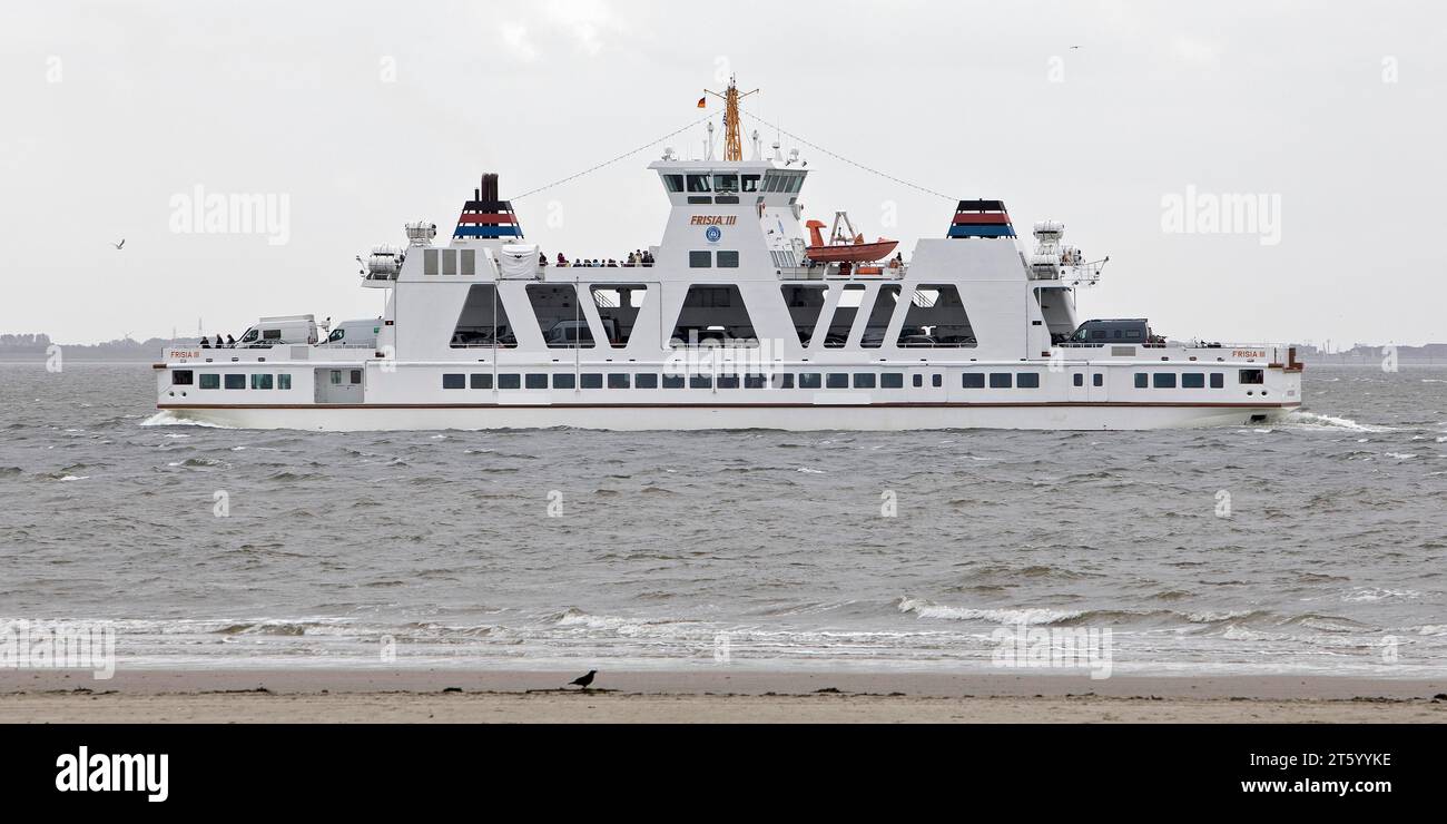The ferry Frisia III, the largest car and passenger ferry in regular ...