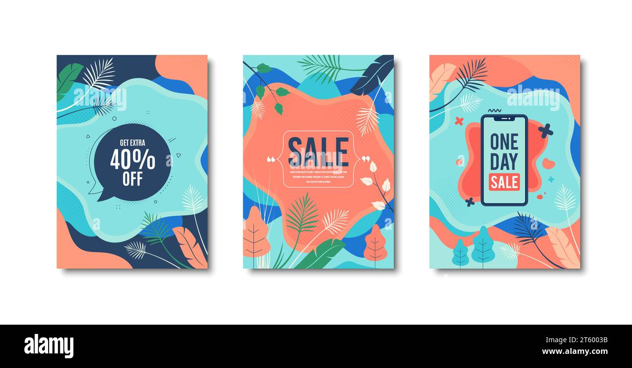 Abstract background designs. Sale content, social media promotional ...