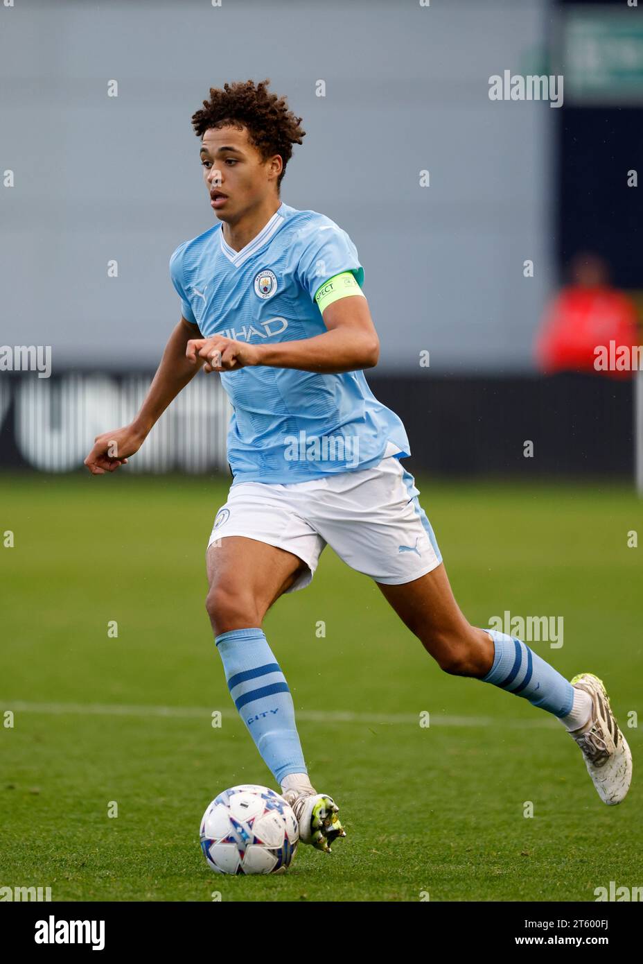 Manchester City's Max Alleyne during the UEFA Youth League Group G ...