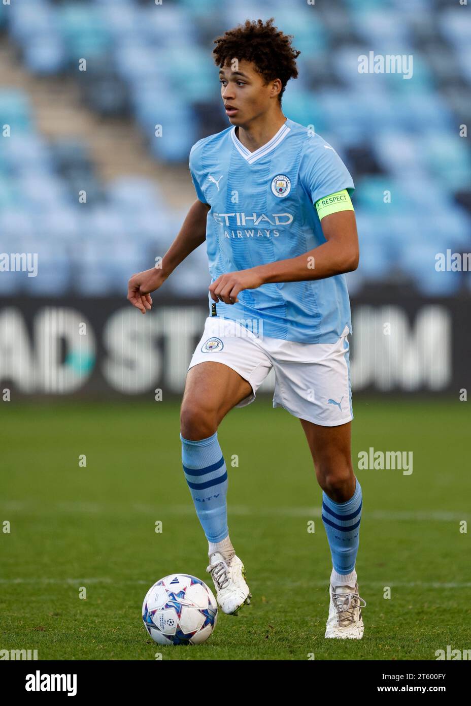 Manchester City's Max Alleyne during the UEFA Youth League Group G ...