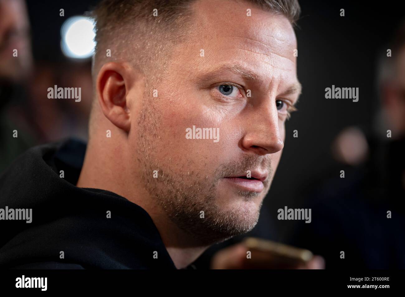 FC Copenhagen's coach Jacob Neestrup during FC Copenhagen's press ...