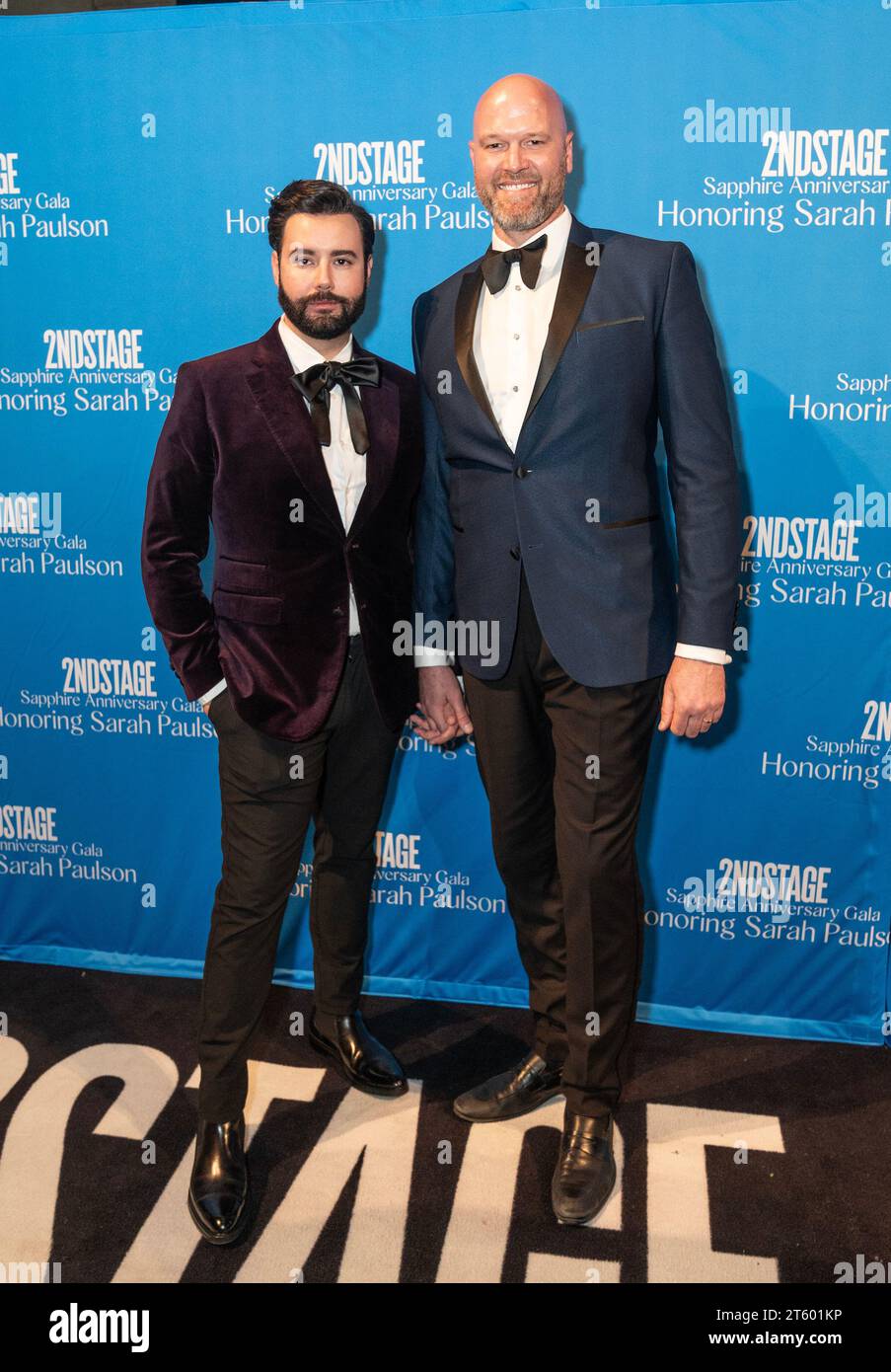 New York, USA. 06th Nov, 2023. Manuel Tiscareno and Zachary James attend attends Second Stage ...