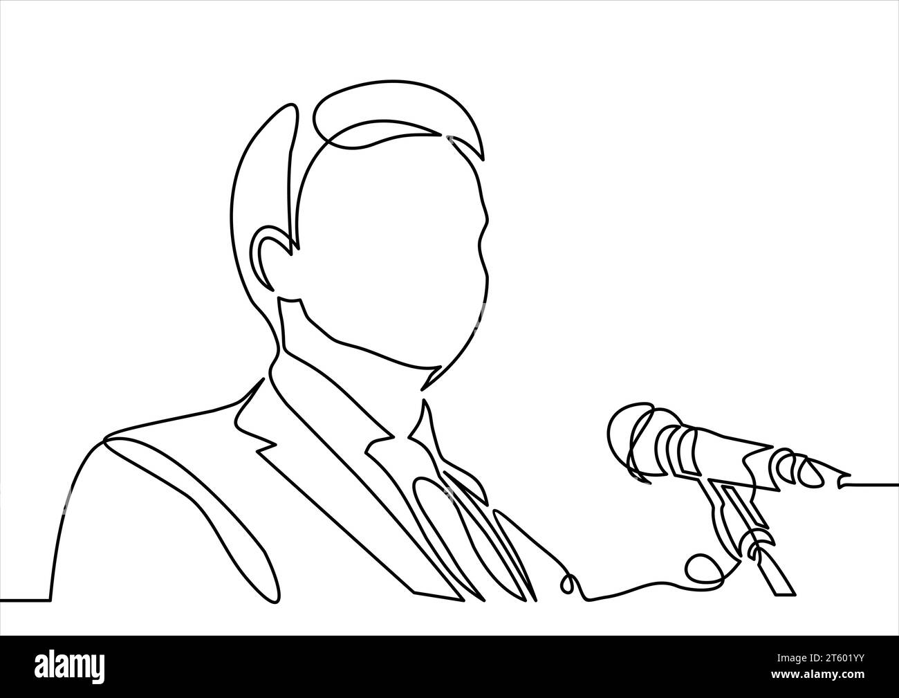 Business conference, business meeting. Man at rostrum in front of ...