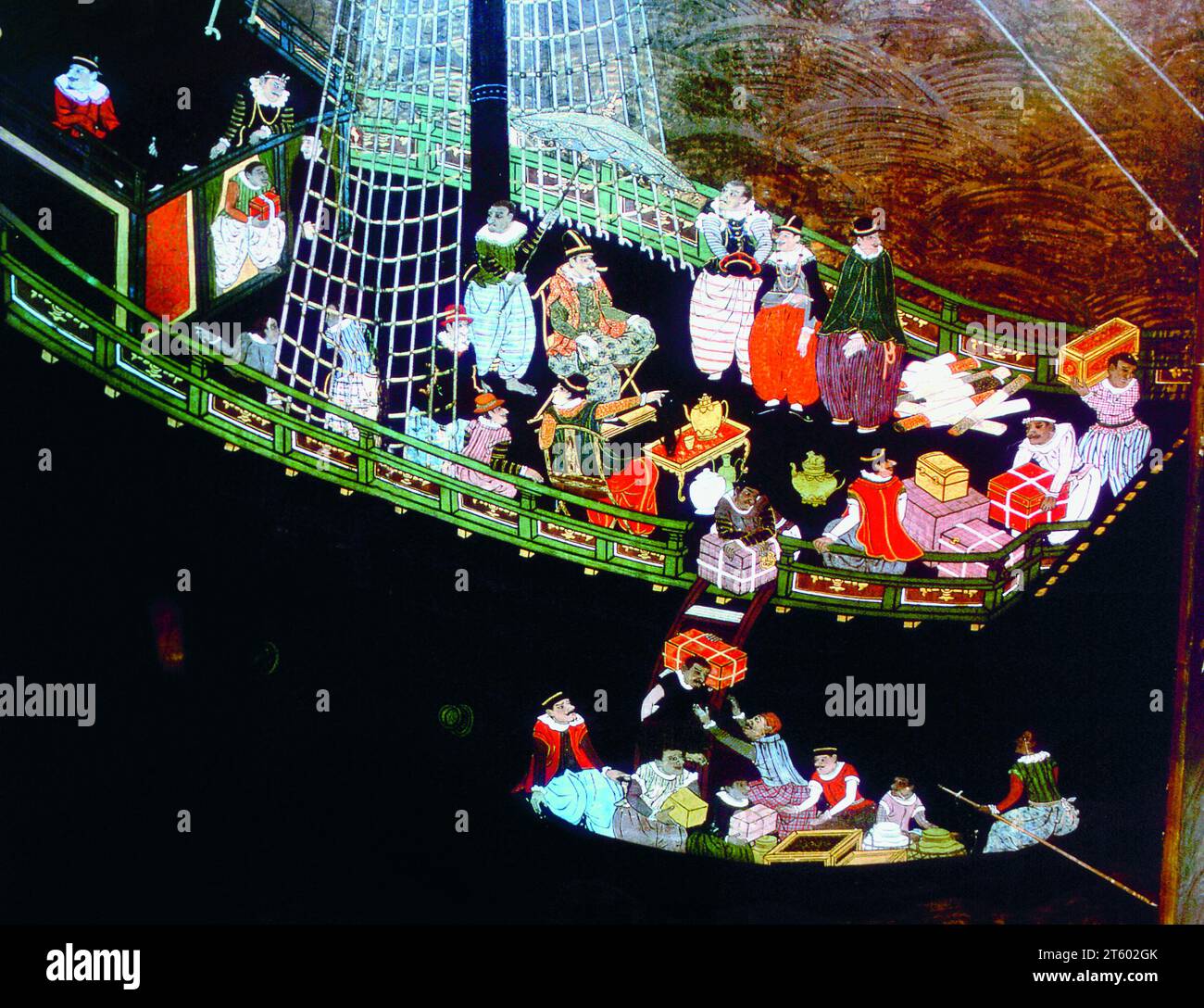 Title: Kano School Screen Depicting Jesuit Portuguese in Japan (1590 ...