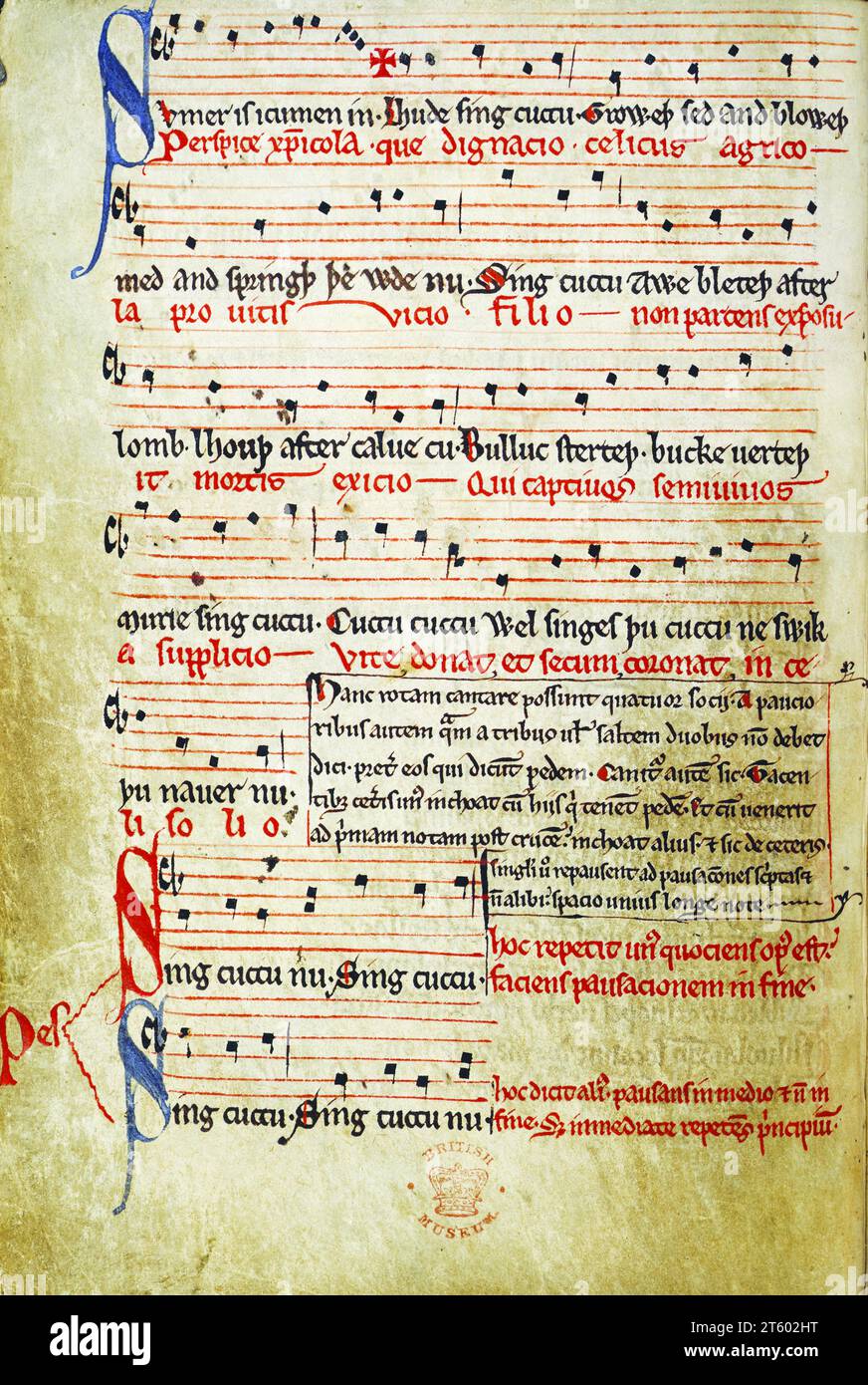 Title of Work: Summer Canon [Reading Rota] Date: mid 13th cent Credit ...