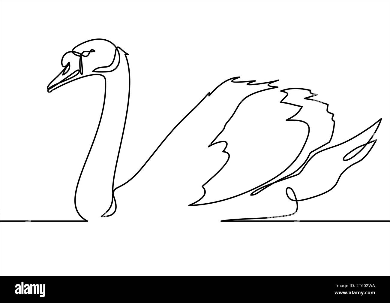 Continuous one line drawing. Swan logo Stock Vector Image & Art - Alamy