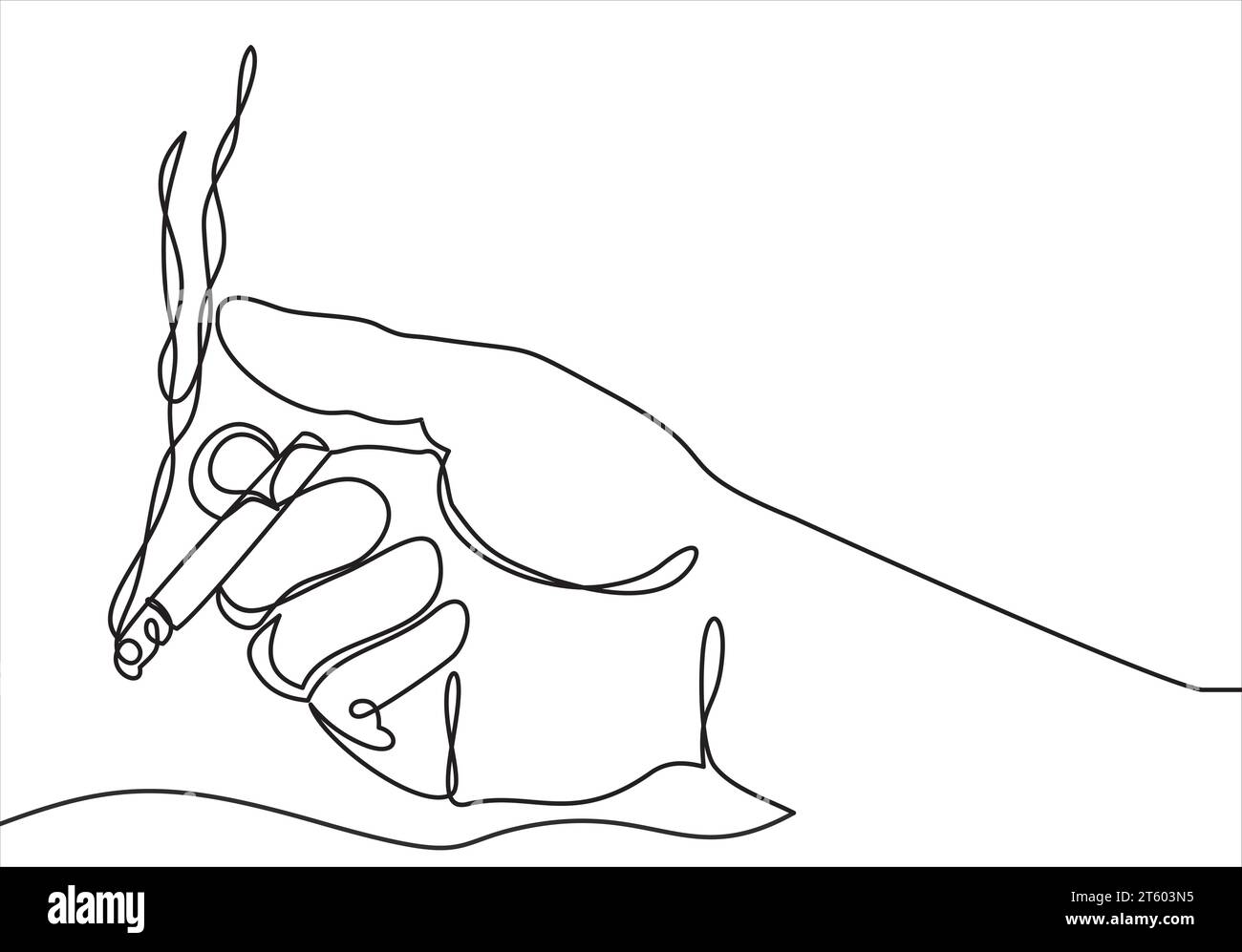 Female hand holding cigarette Stock Vector Images - Alamy