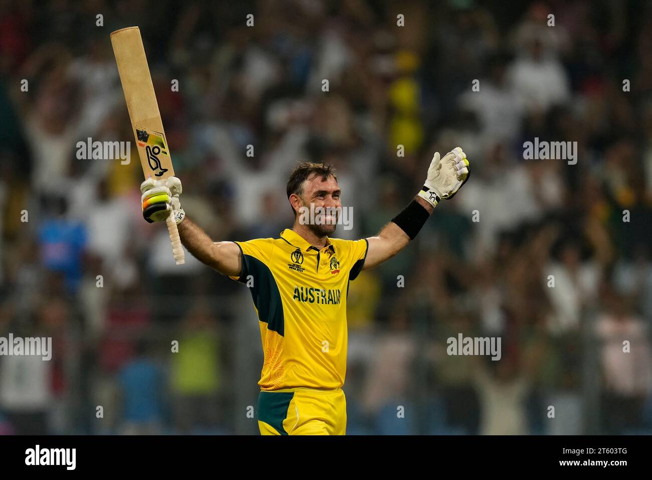 Australia's Glenn Maxwell celebrates after their win in the ICC Men's ...