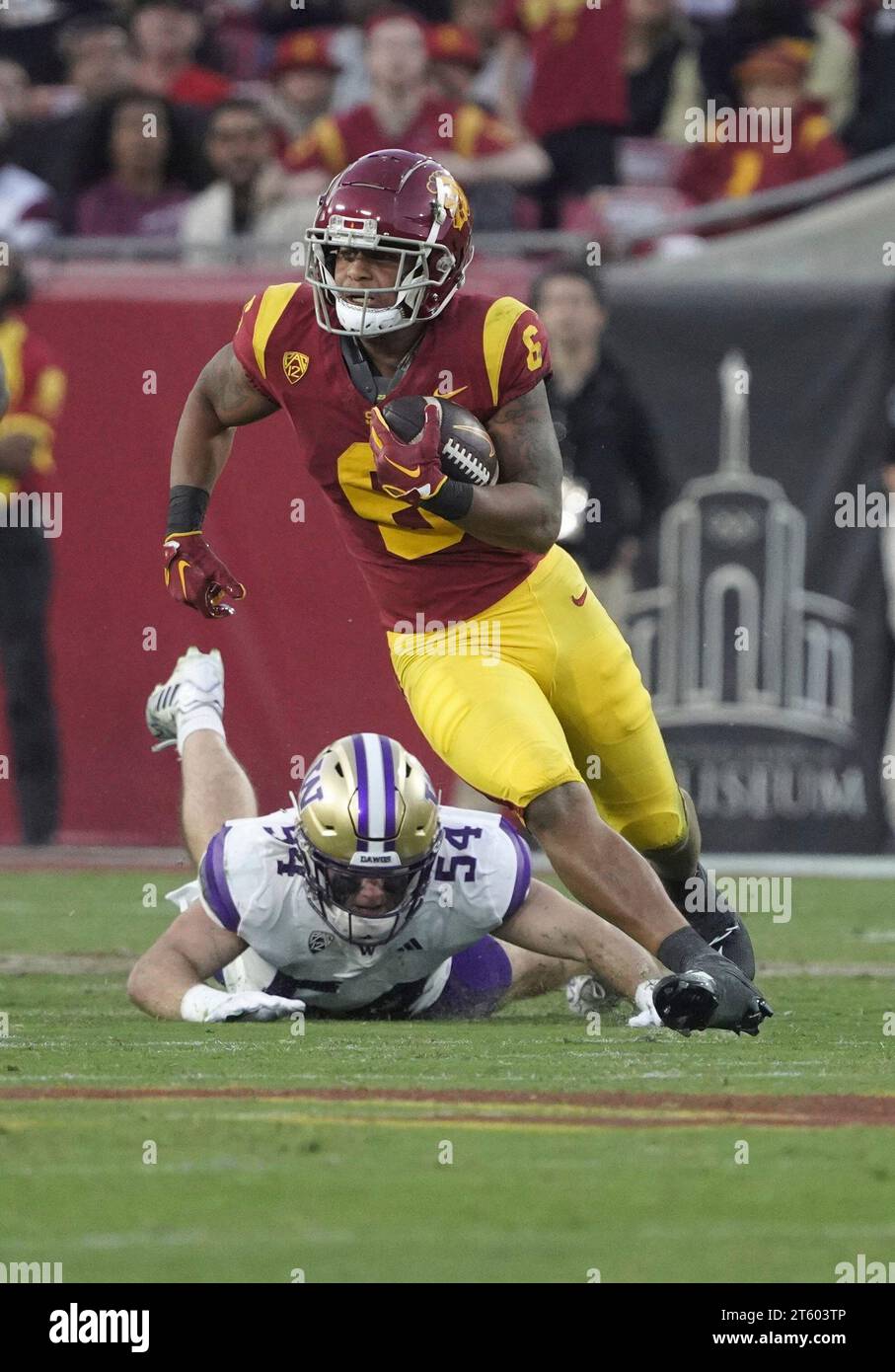 USC Trojans running back Austin Jones (6) makes a play with the ...