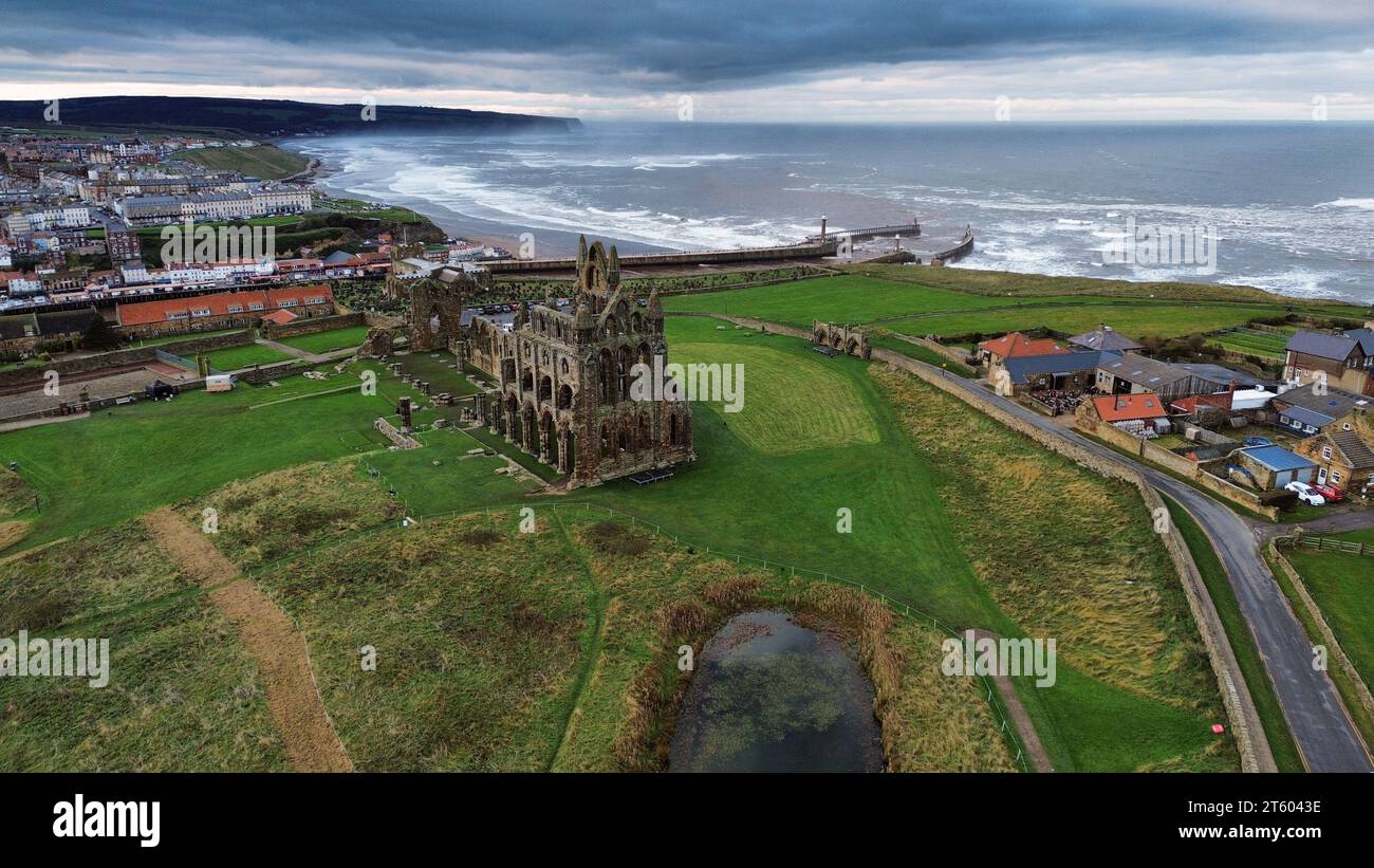 Whitby drone aerial hi-res stock photography and images - Alamy