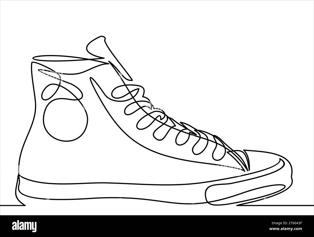 Sneaker simple drawing Black and White Stock Photos & Images - Alamy