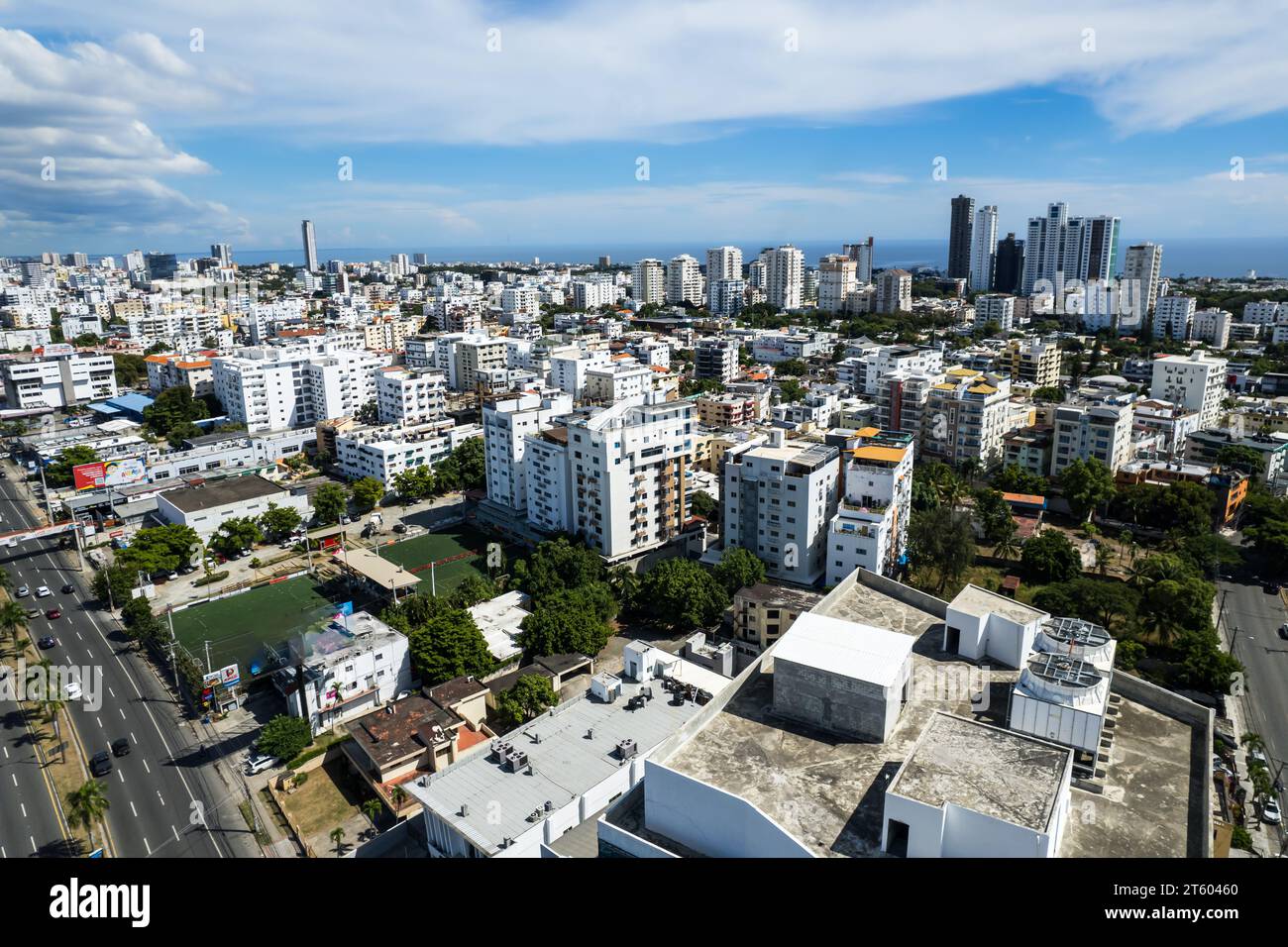 Aerial view Santo Domingo, Capital Of Dominican Republic, its beautiful ...