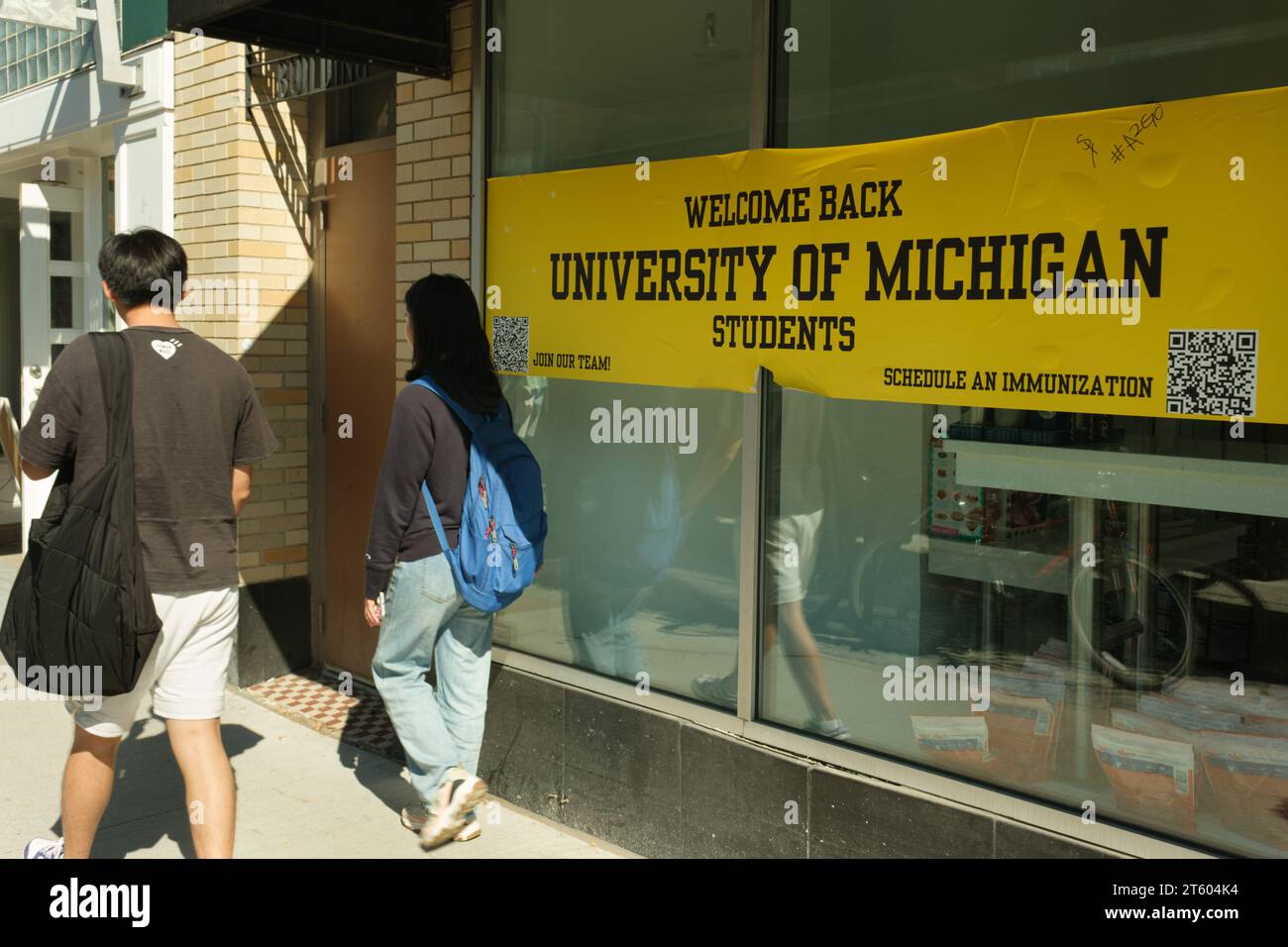 Sign welcoming students back to school and inviting them to schedule a ...
