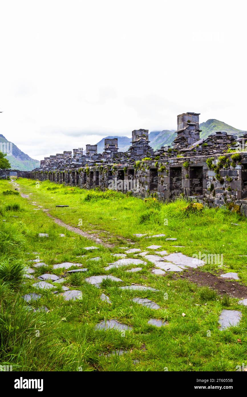 Anglesey Barracks, derelict accommodation at Dinorwic slate quarry in ...