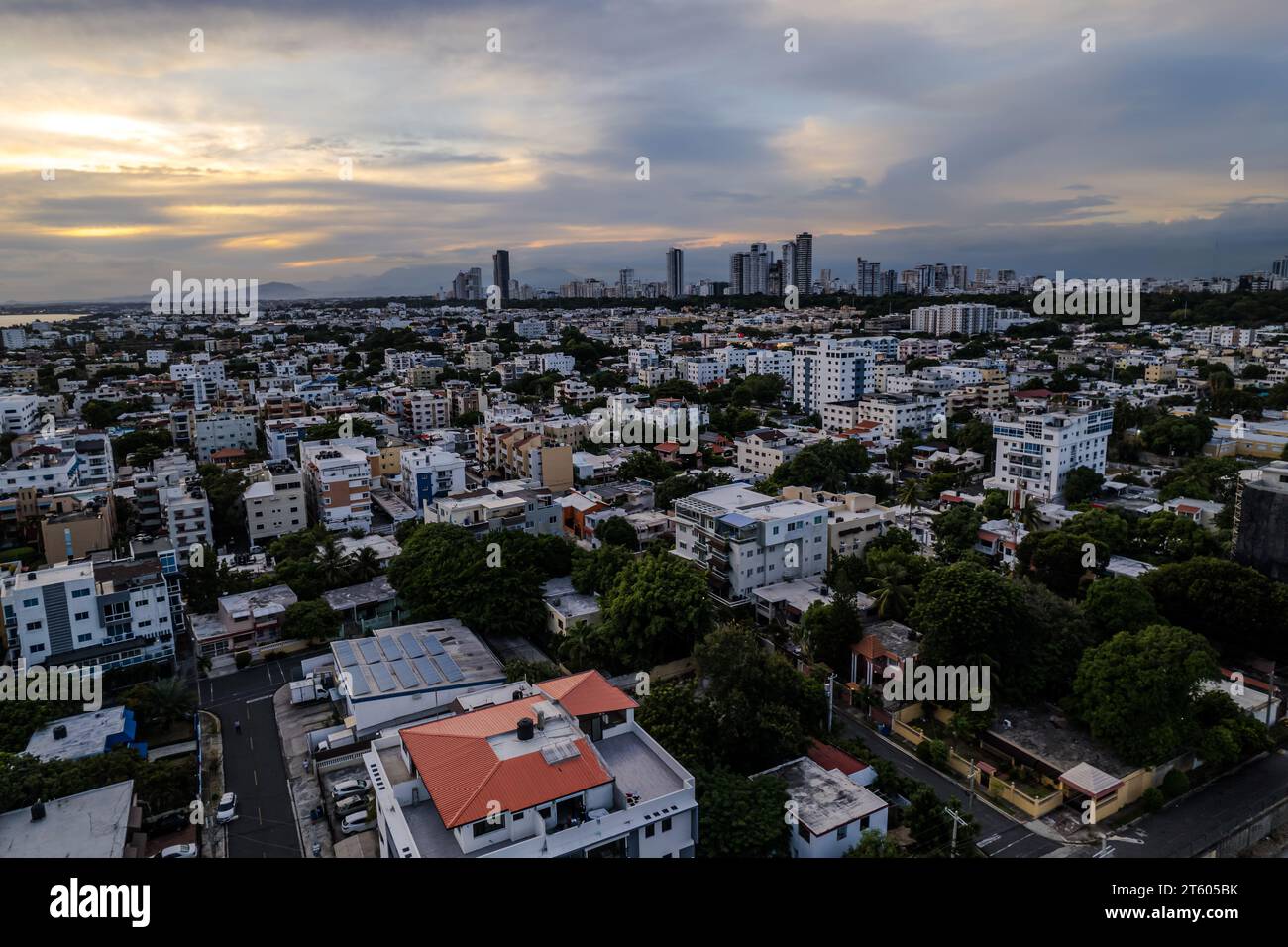 Aerial view Santo Domingo, Capital Of Dominican Republic, its beautiful ...