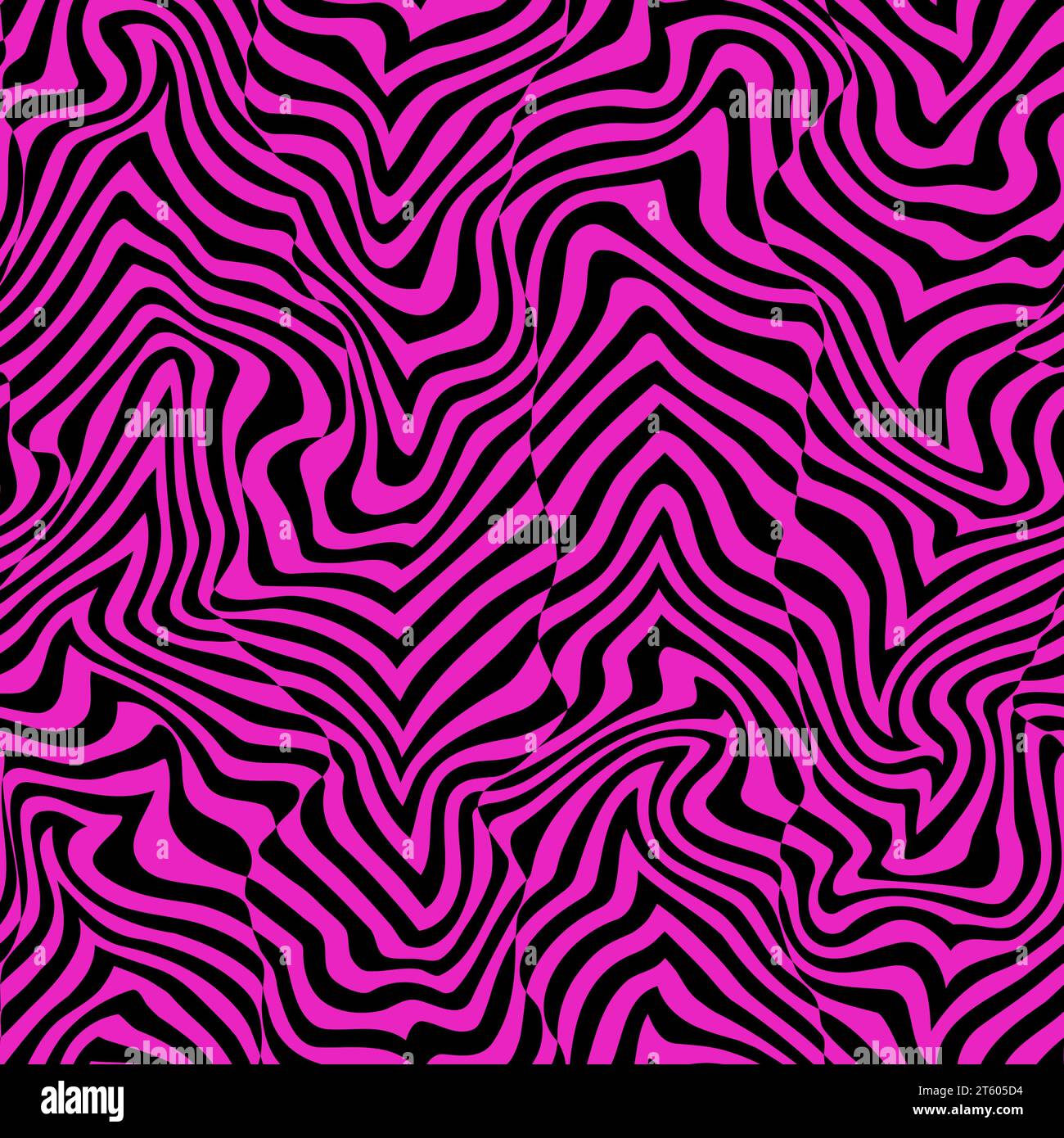 Psychedelic seamless vector pattern. Blended black distorted stripes ...