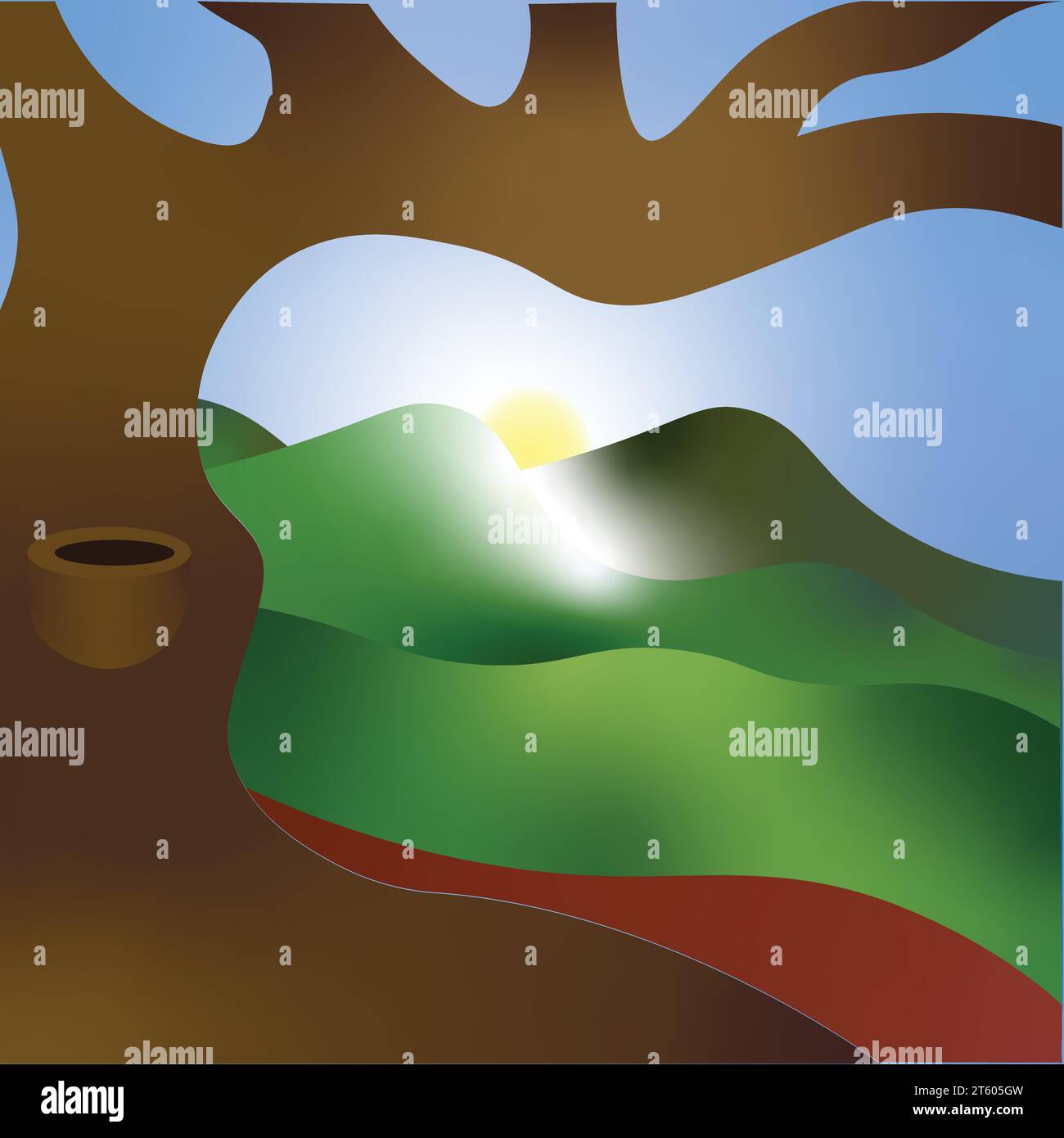 Illustrator landscape Stock Vector Images - Alamy