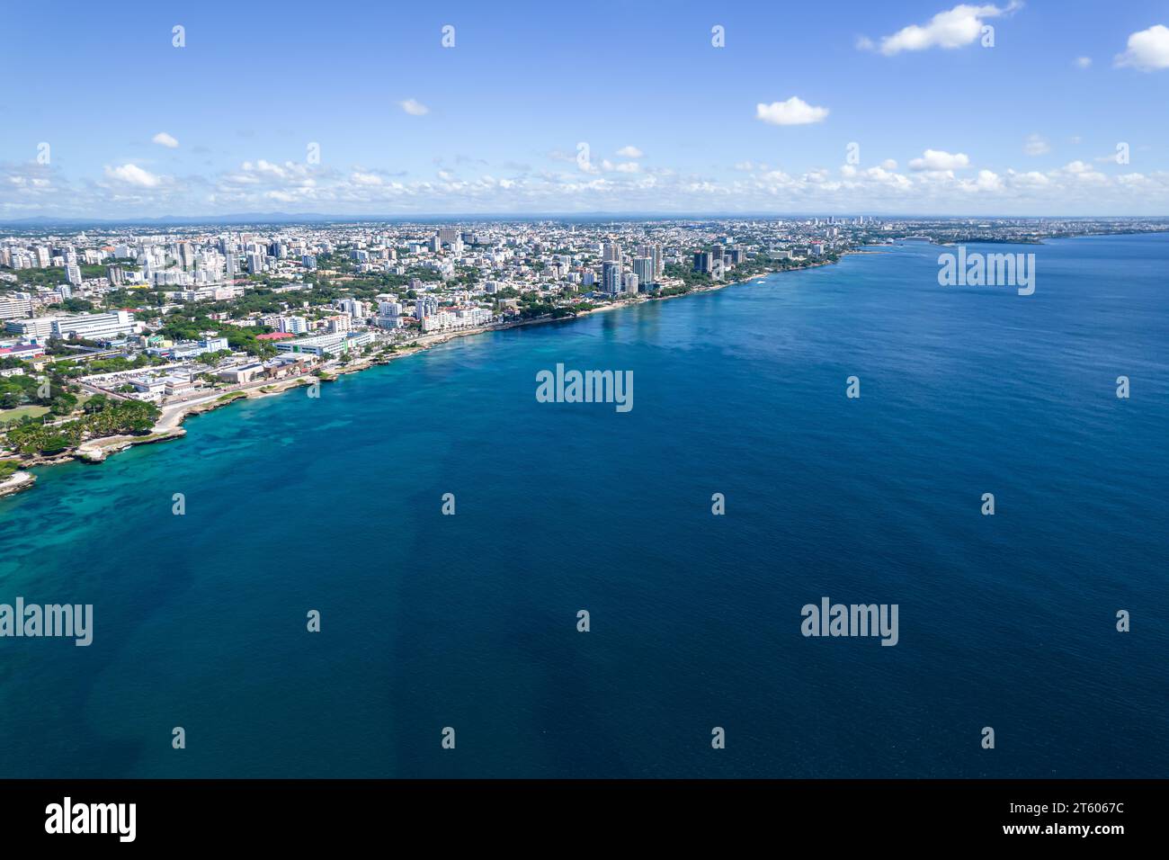 Aerial view Santo Domingo, Capital Of Dominican Republic, its beautiful ...