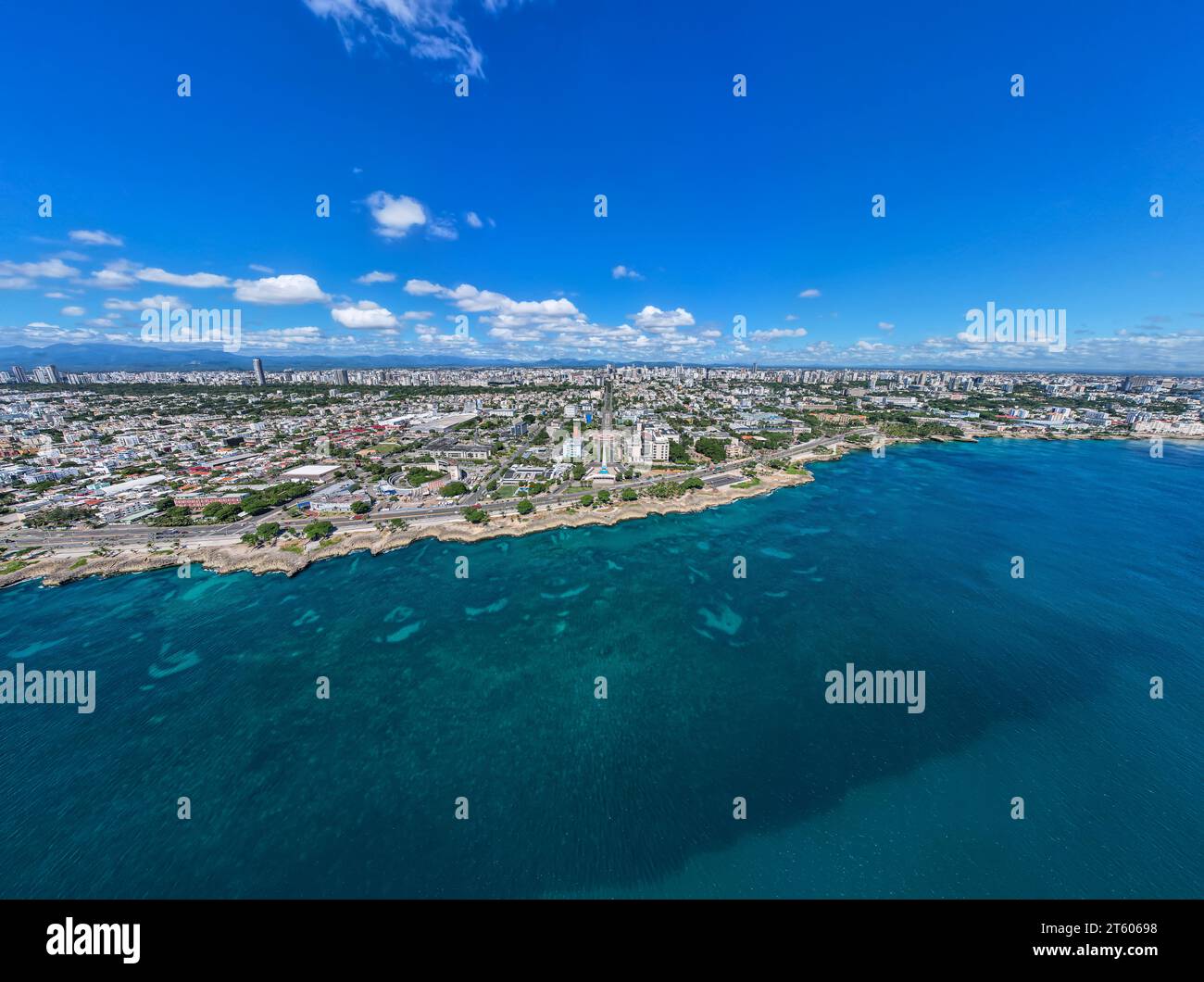 Aerial view Santo Domingo, Capital Of Dominican Republic, its beautiful ...
