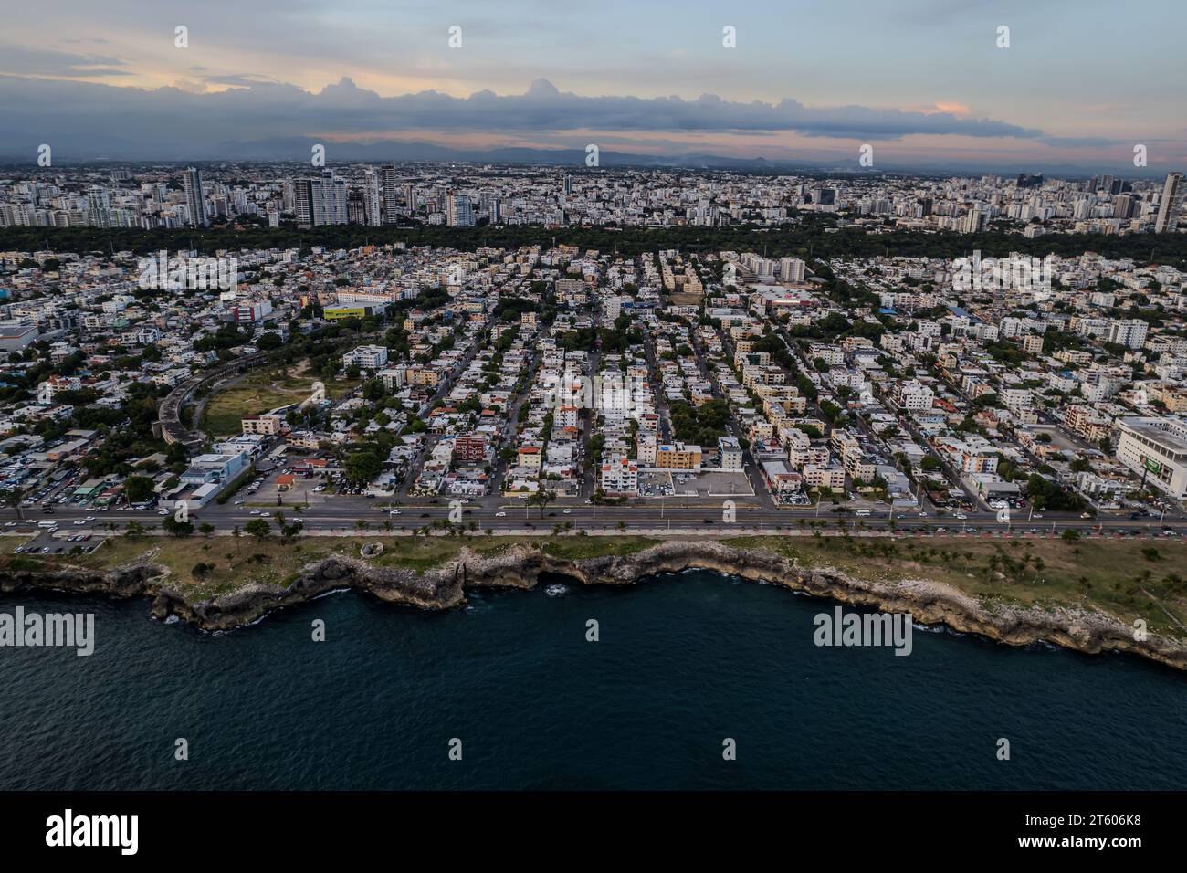 Aerial view Santo Domingo, Capital Of Dominican Republic, its beautiful ...
