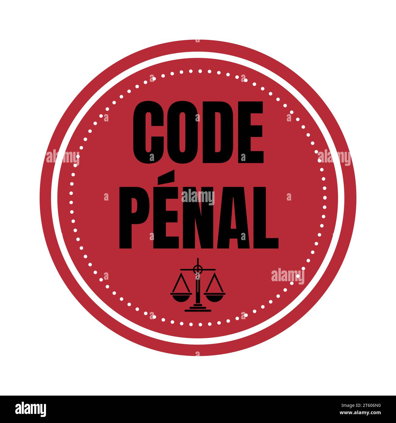 Penal Code Symbol Icon Called Code Penal In French Language Stock Photo