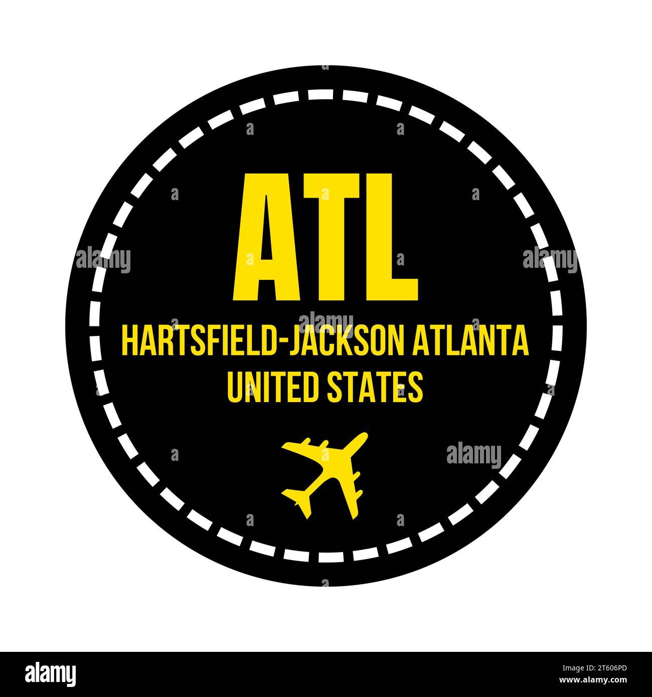 ATL Atlanta airport symbol icon Stock Photo - Alamy