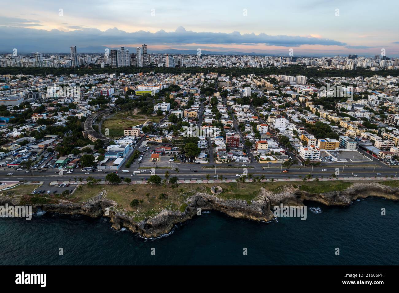 Aerial view Santo Domingo, Capital Of Dominican Republic, its beautiful ...