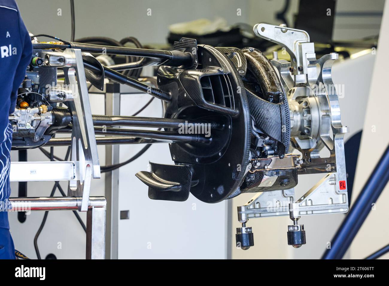 Scuderia AlphaTauri AT04, mechanical detail of front brakes and ...