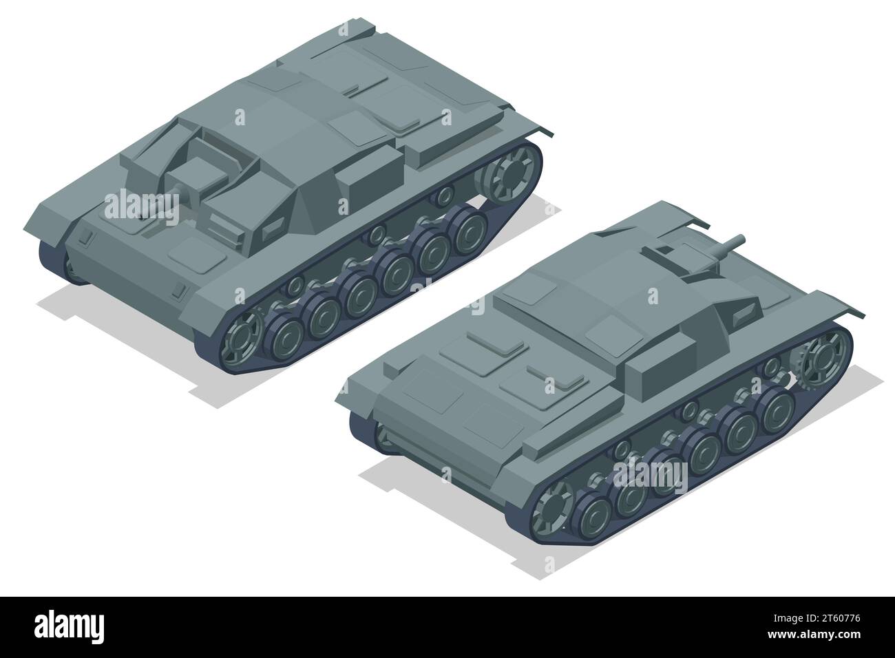 Isometric Germany Tank, StuG III Ausf B Sturmgesch tz III . Armoured ...