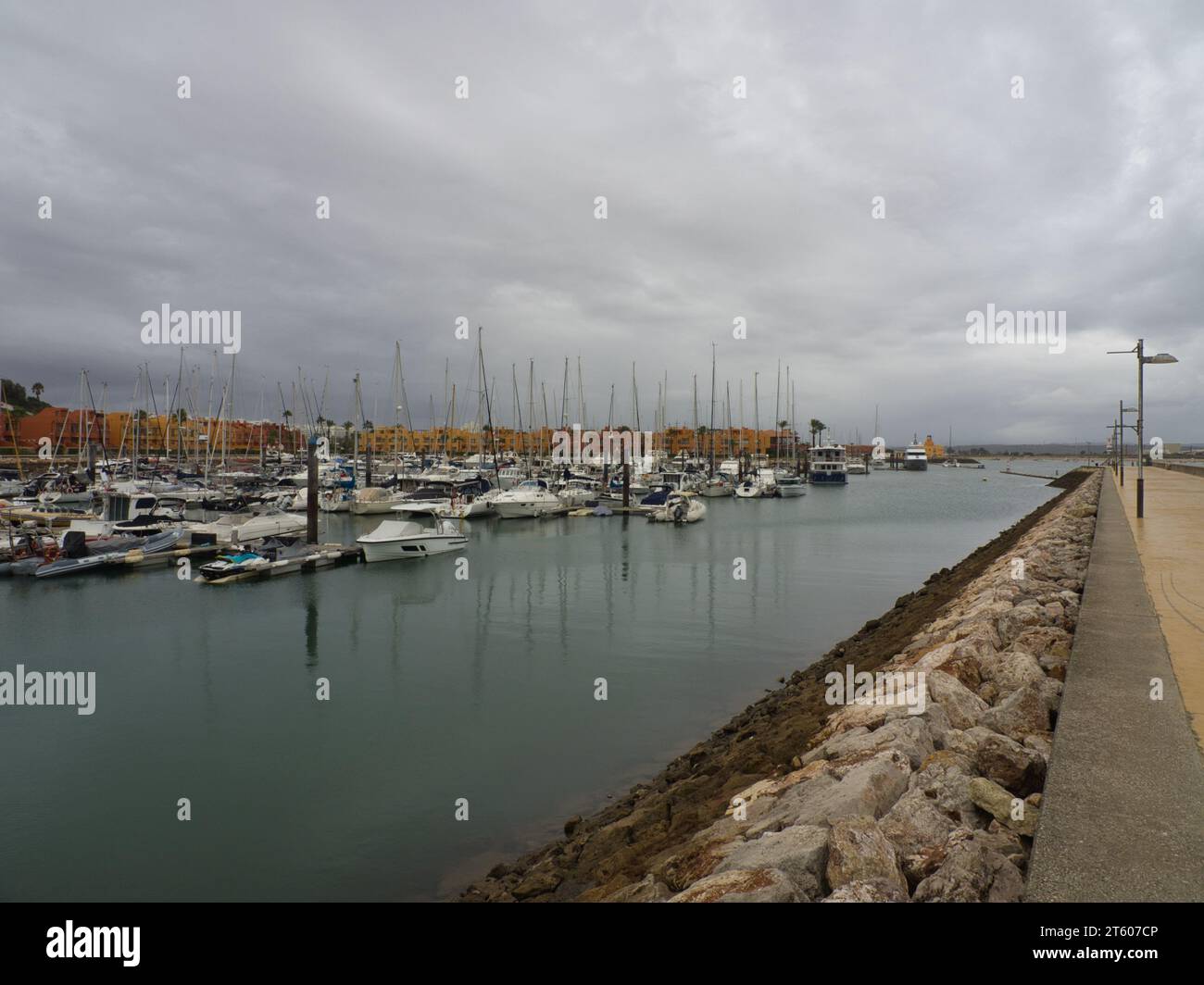 Tranquil Autumn Harbor: Misty Marina with Sailboats and Waterfront ...