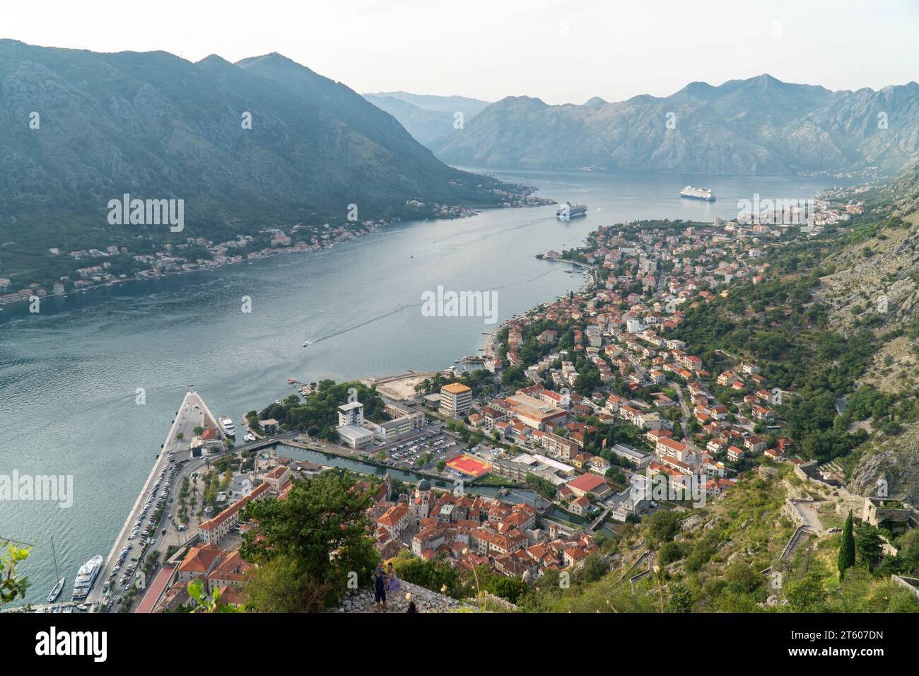 Aerial view kotor bay ship hi-res stock photography and images - Alamy