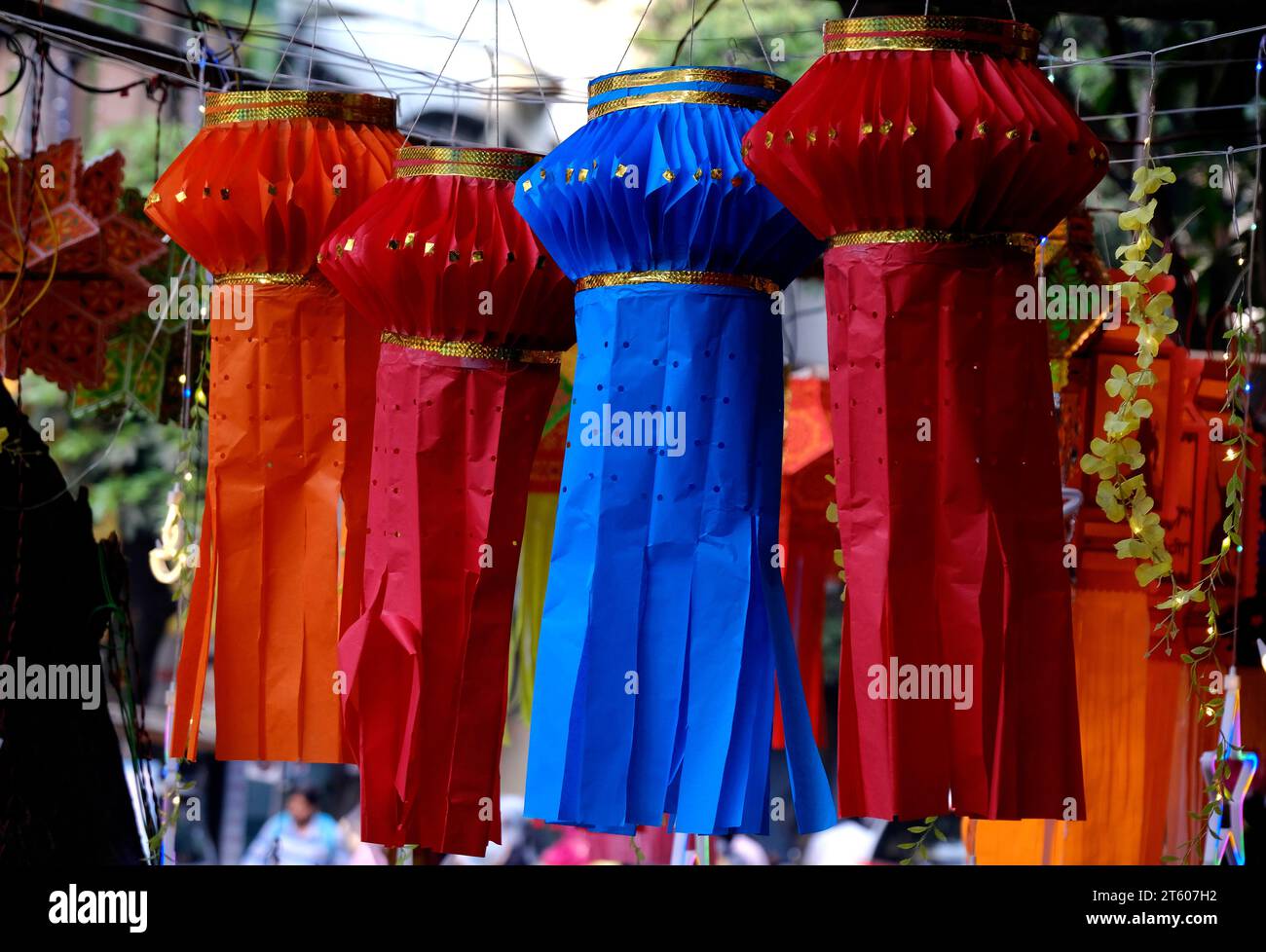 Pune, Maharashtra, India, Nov. 06, 2023 - Colorful traditional Lanterns ...