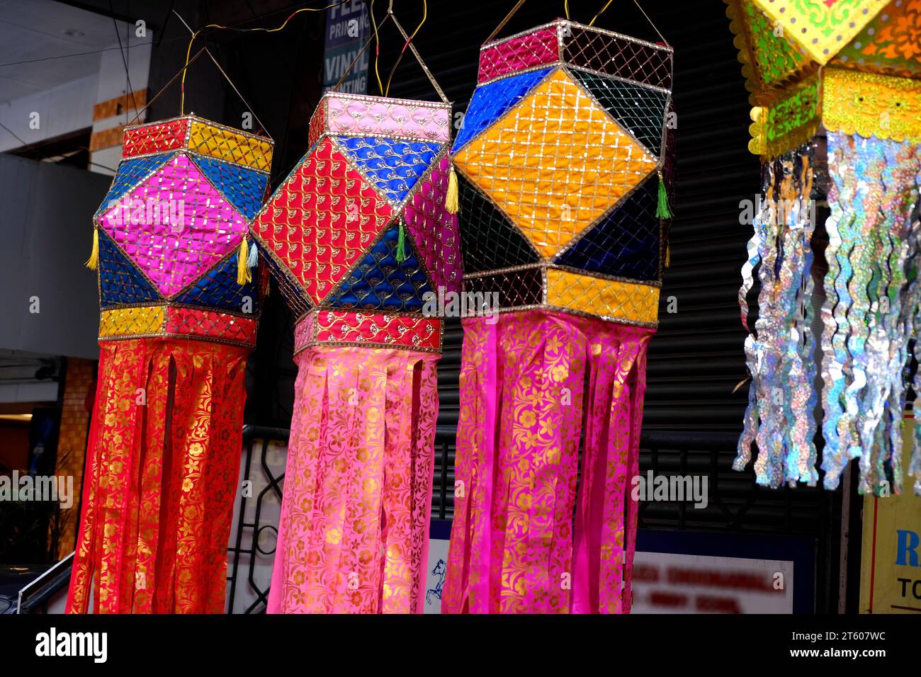 Pune, Maharashtra, India, Nov. 06, 2023 - Colorful traditional Lanterns ...