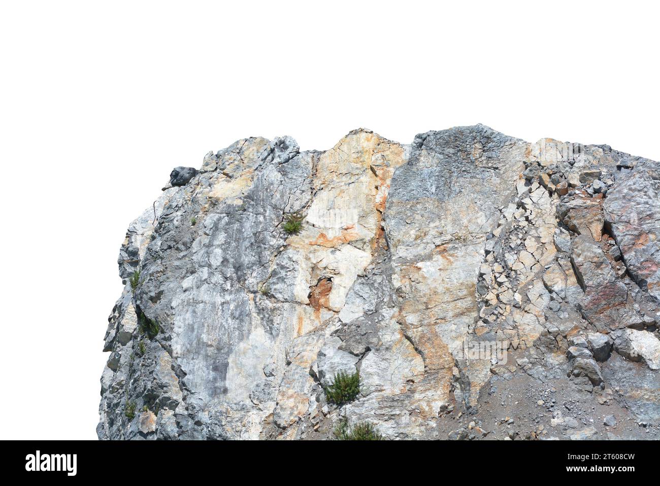 rock isolated on white background Stock Photo - Alamy