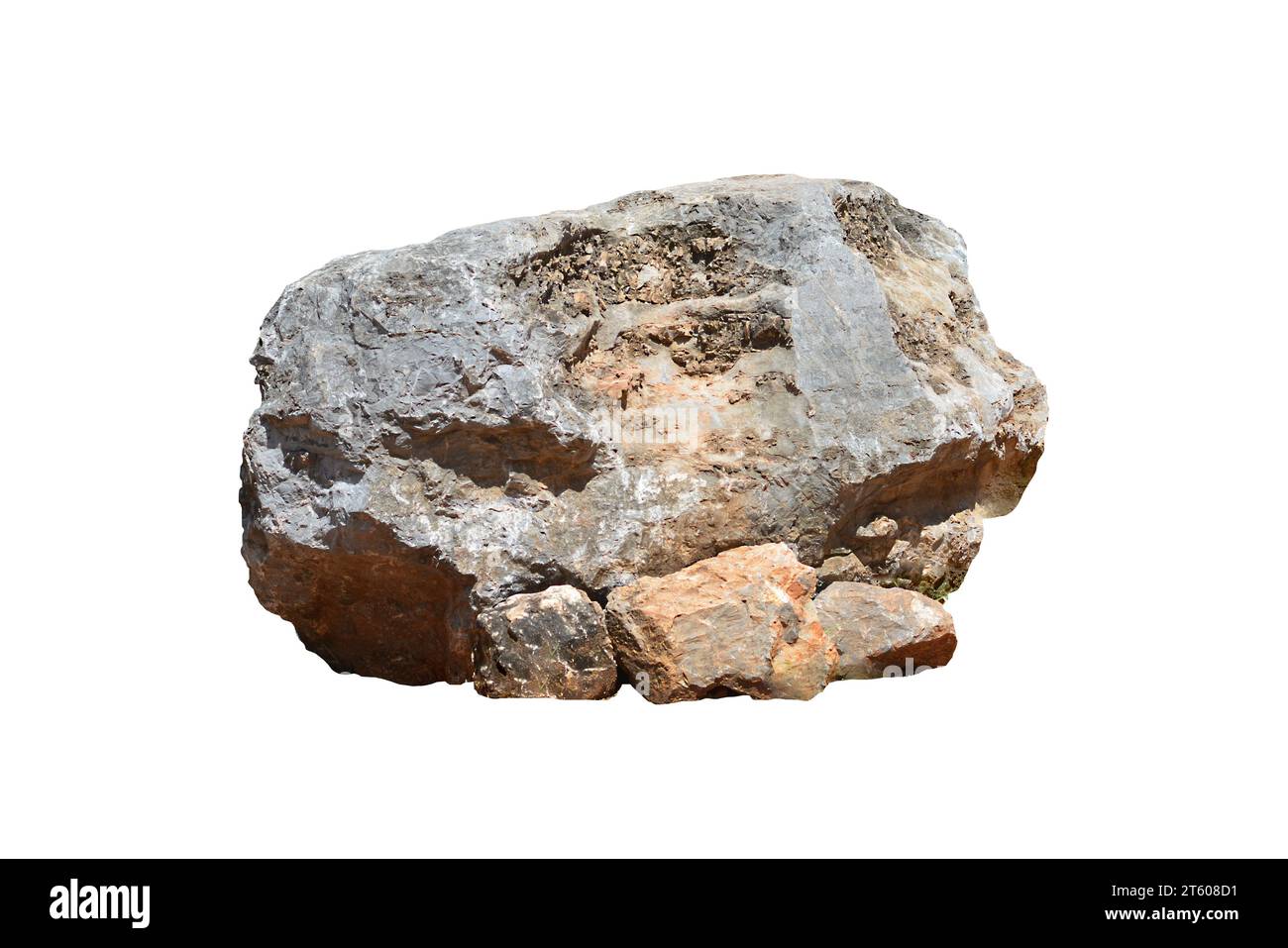rock isolated on white background Stock Photo - Alamy