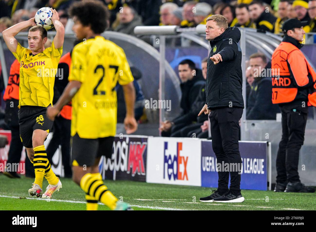 DORTMUND - Newcastle United FC coach manager Eddie Howe during the UEFA ...