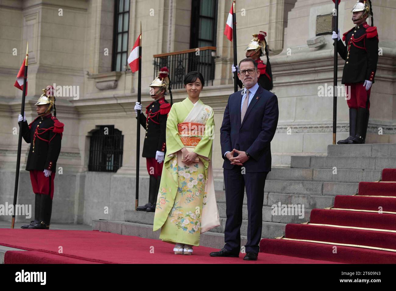 Japan's Princess Kako poses for a photo with Peruvian Vice Foreign ...
