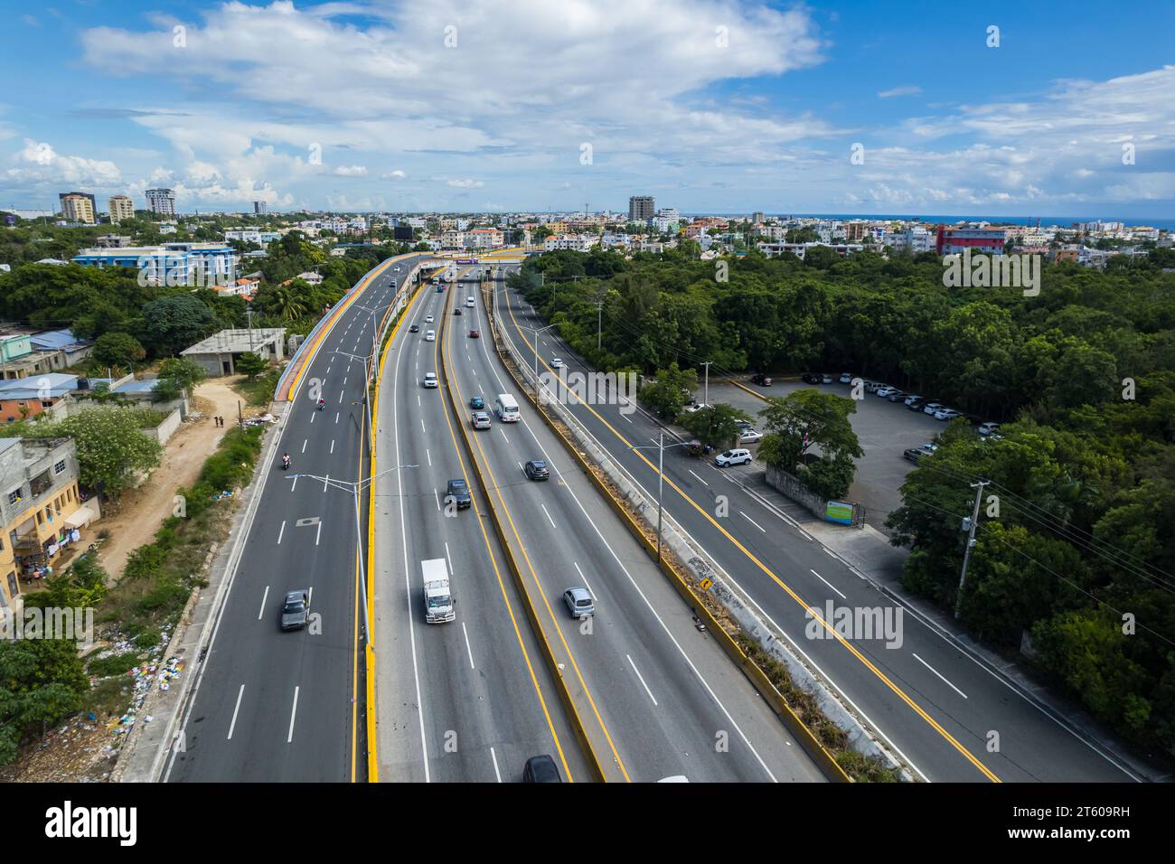 Aerial view of the Santo Domingo, Capital Of Dominican Republic, its ...