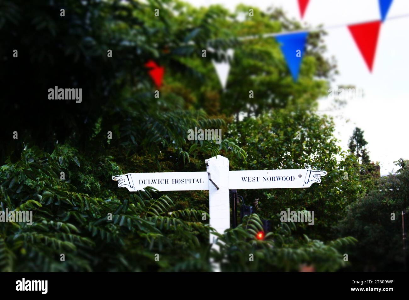 Dulwich village sign dulwich village hi-res stock photography and ...