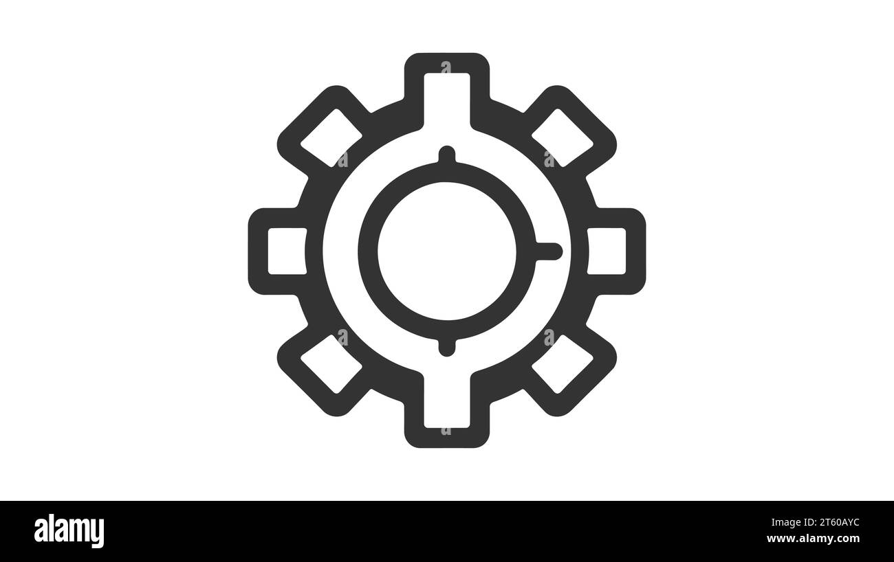 Gear icon template color editable. Gear symbol vector sign isolated on ...