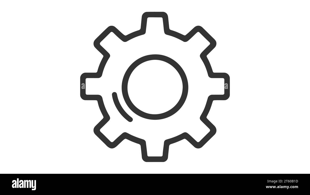 Gear icon template color editable. Gear symbol vector sign isolated on ...