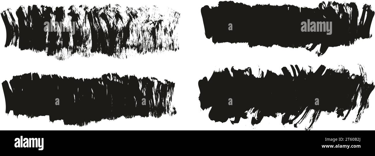 Hand Drawn Flat Fan Brush Thick Short Background High Detail Abstract ...