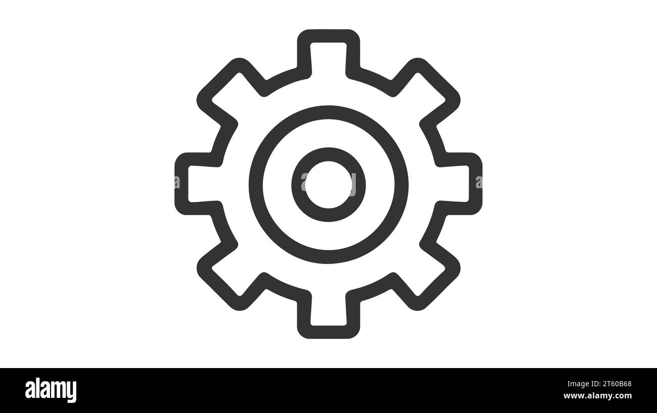 Gear icon template color editable. Gear symbol vector sign isolated on ...