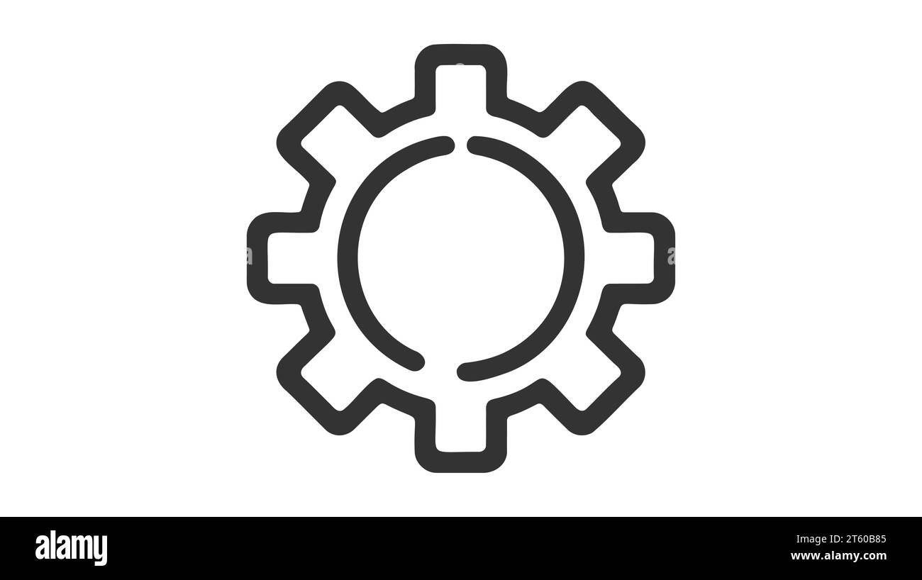 Gear icon template color editable. Gear symbol vector sign isolated on ...