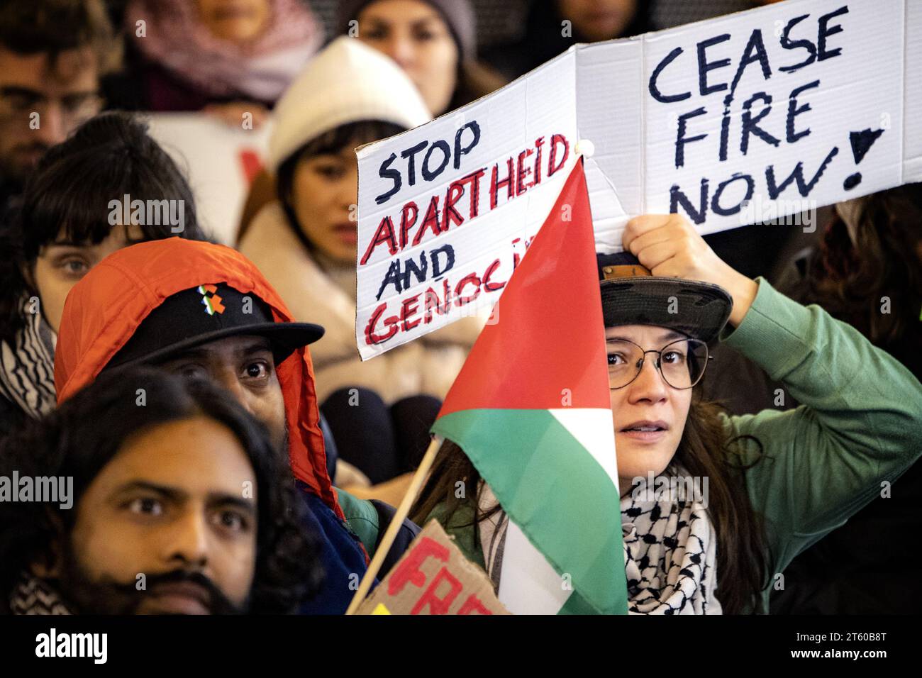 AMSTERDAM - Protesters are holding a sit-in in the central hall of ...