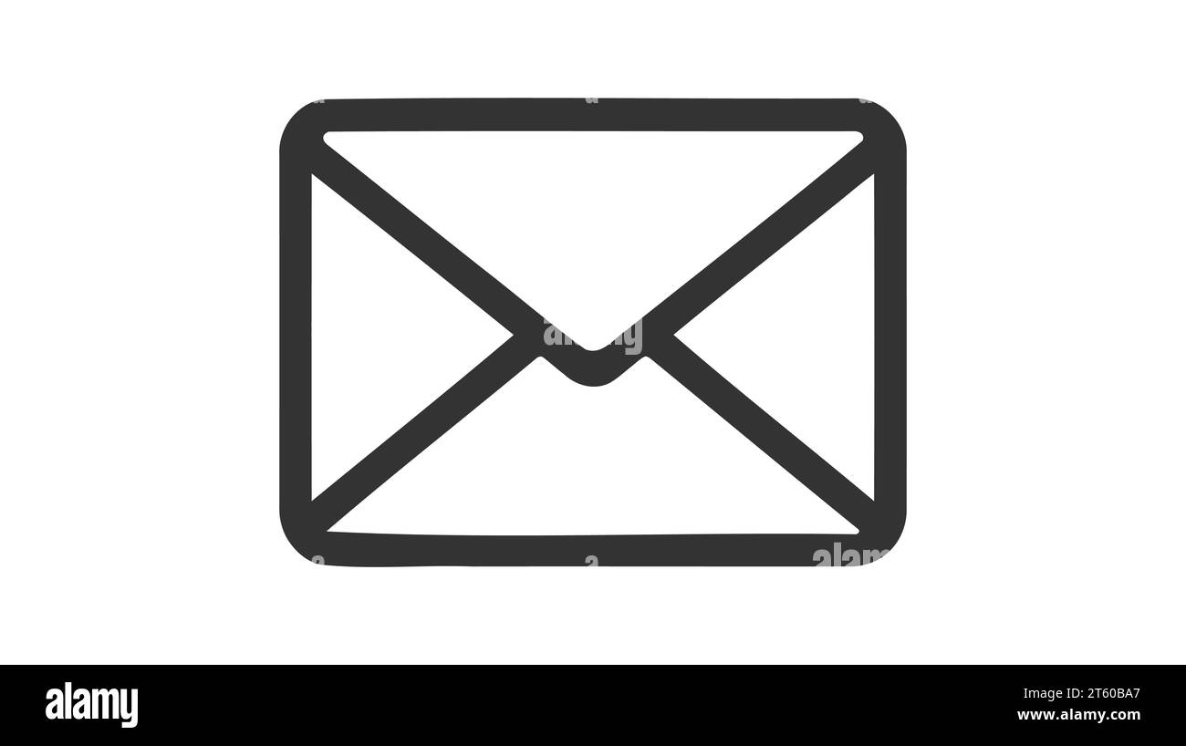 Email envelope icon vector illustration on white background Stock ...