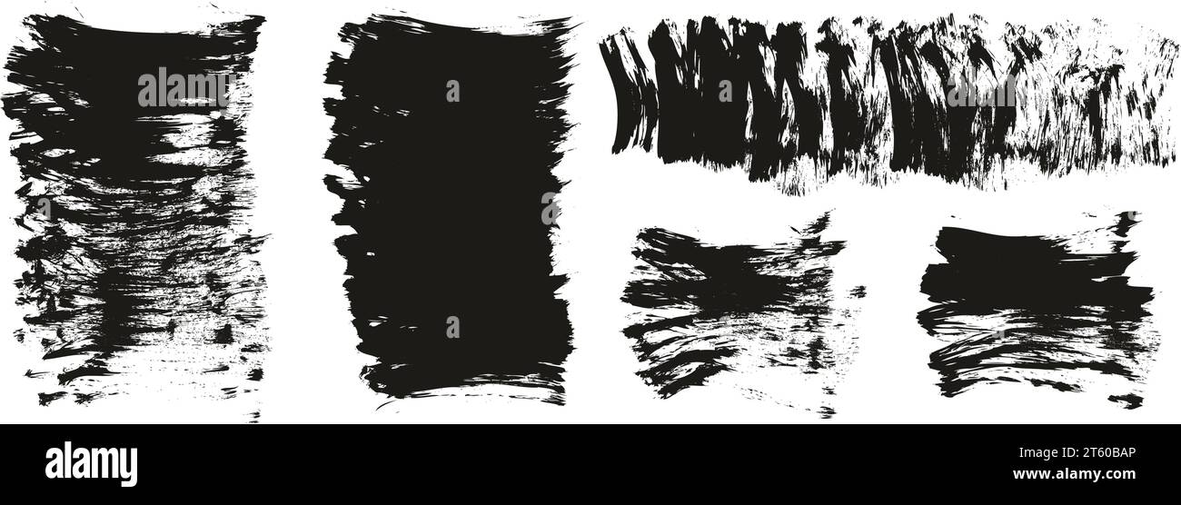 Hand Drawn Flat Fan Brush Thick Short Background High Detail Abstract ...