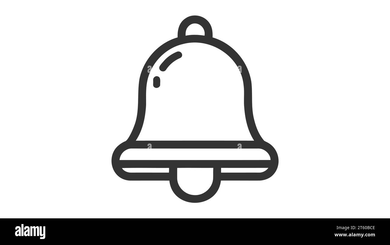 Notification bell icon. Outline style. notification bell vector icon ...