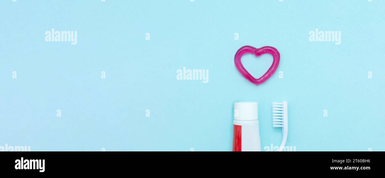 Regular checkups are essential to oral health. Closeup of a toothpaste ...