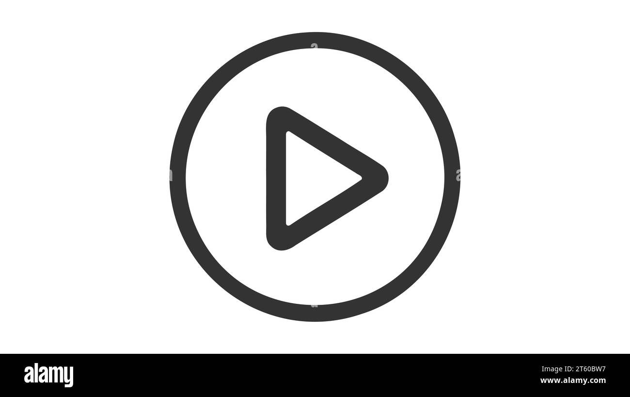 Play Icon for Graphic Design Projects icon on white background Stock ...